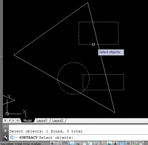 Lệnh SUBTRACT trong CAD- Lệnh trừ khối rắn ⋆ AutoCAD